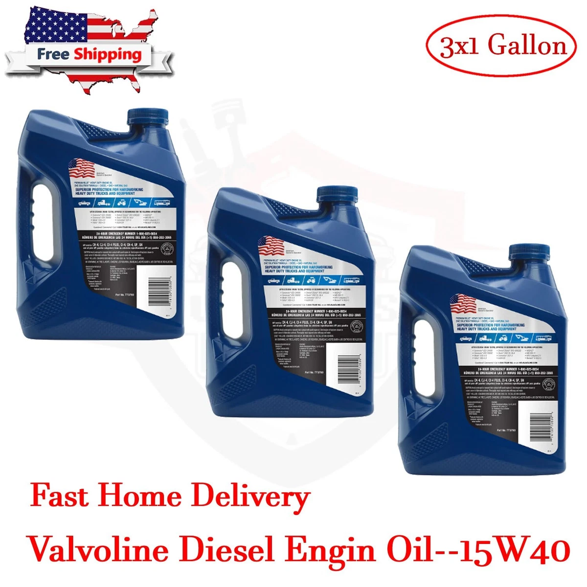 Valvoline Premium Blue Conventional Diesel Motor Oil 15W-40, 55% OFF