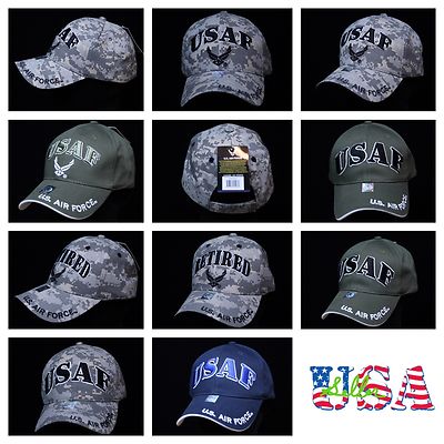 USA Air Force Hat Military Baseball Cap Veteran Retired Caps USAF Wing ...