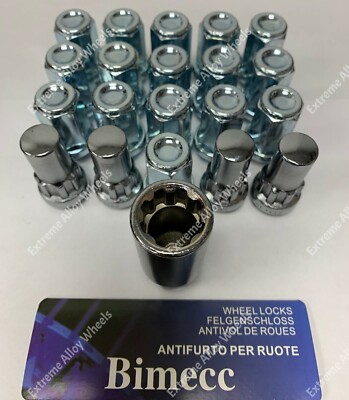 Alloy Wheel Nuts Long Bimecc + Locks M14x1.5 Vw Volkswagen Type 2 T2 T3 ...