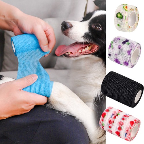 Vet Wrap Tape Self Adhesive Bandages Elastic for Pet Horse Dogs Cats ...