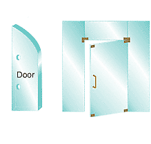 CRL CC12X12BR Brass 12" Glass Mounted Curved Pull Handle | eBay