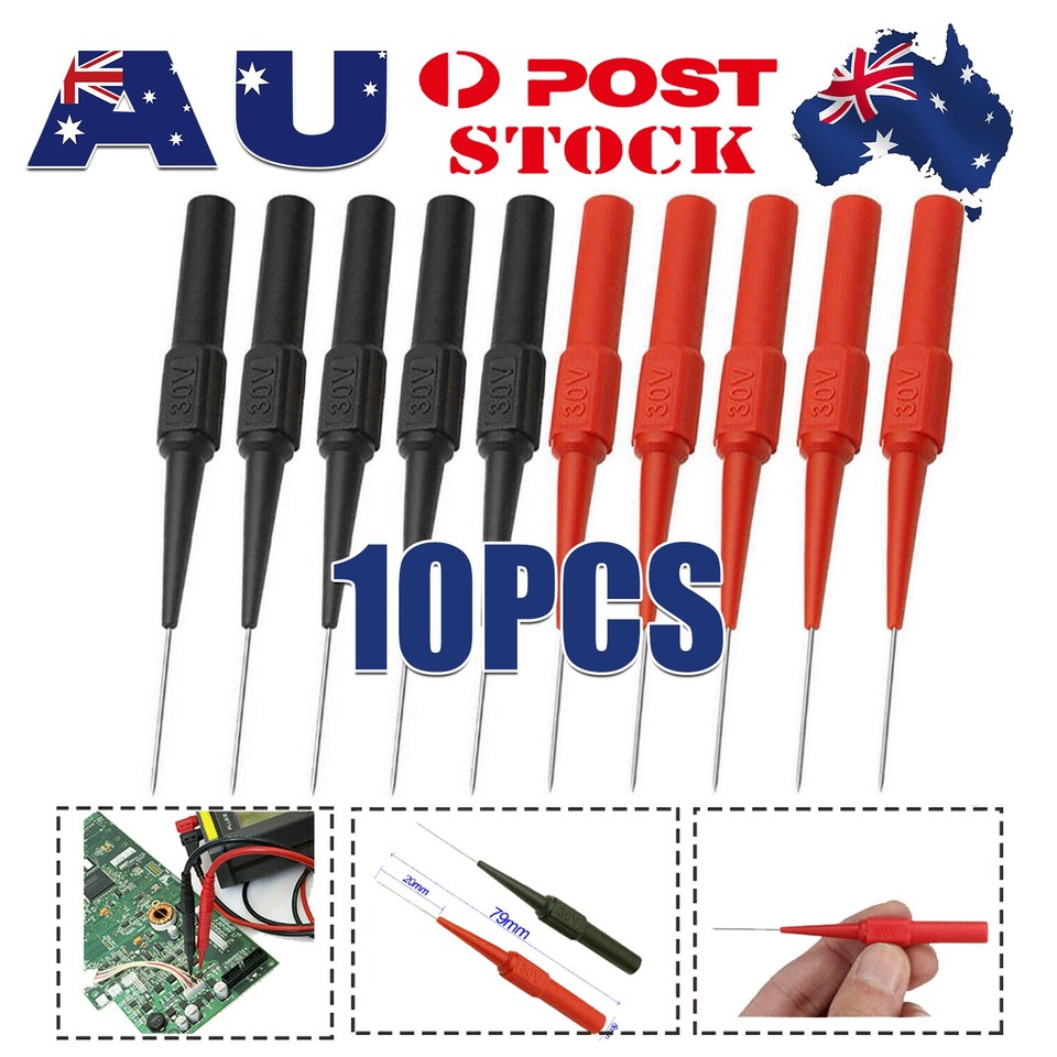 10PCS Multimeter Test Lead Back Probes Sharp Needle Micro Pin For ...