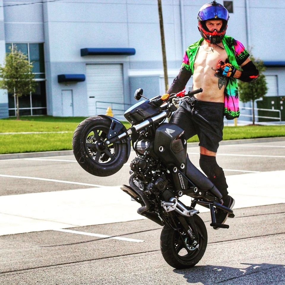 2014 - 2021 GROM STUNT 12 BAR SUB CAGE (BLACK) (ROUND WITH TITANIUM ...