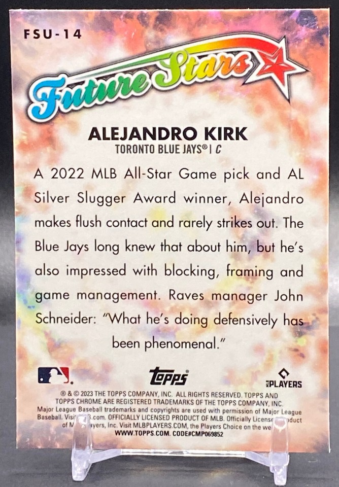 2023 Topps Chrome Update #FSU-14 ALEJANDRO KIRK Toronto Blue Jays Future Stars | eBay