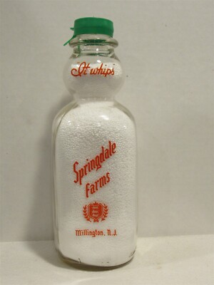 TSPQCT Milk Bottle Springdale Farms Dairy Millington NJ MORRIS COUNTY ...