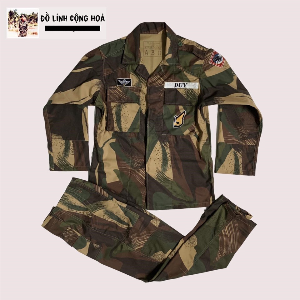 SOUTH VIETNAM BLOODCAKE CAMO ARVN AIRBORNE RANGER UNIFORM - CUSTOM ...
