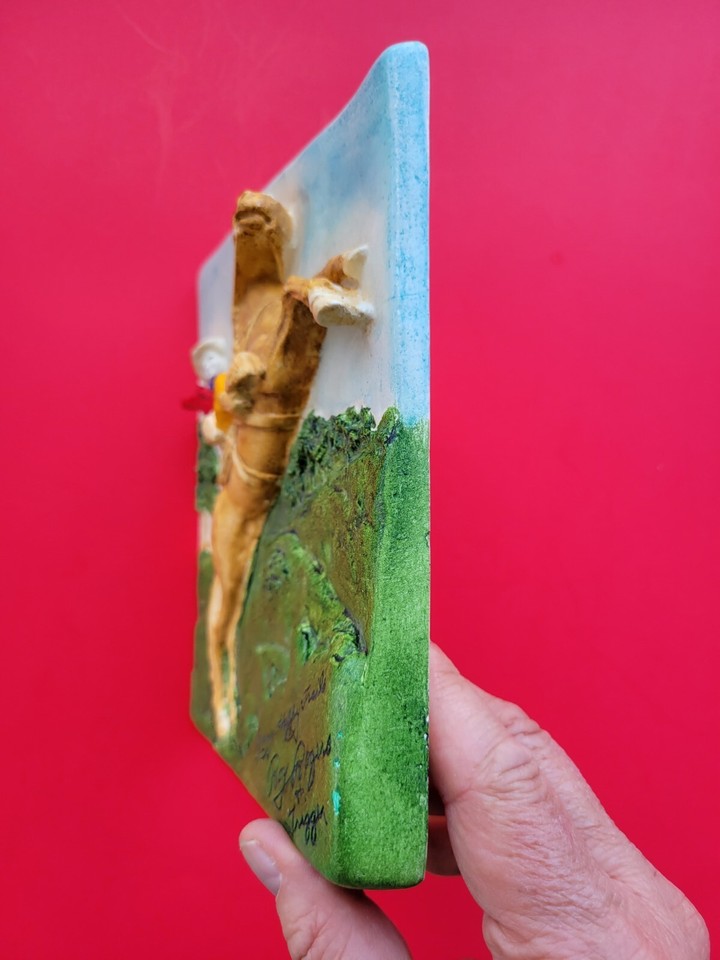 ROY ROGERS & TRIGGER 'MANY HAPPY TRAILS' PROTOTYPE Plaster Plaque RARE ...