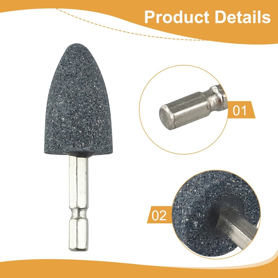 Easy Installation Grinding Head Hexagonal Shank Brown Corundum Abrasive ...