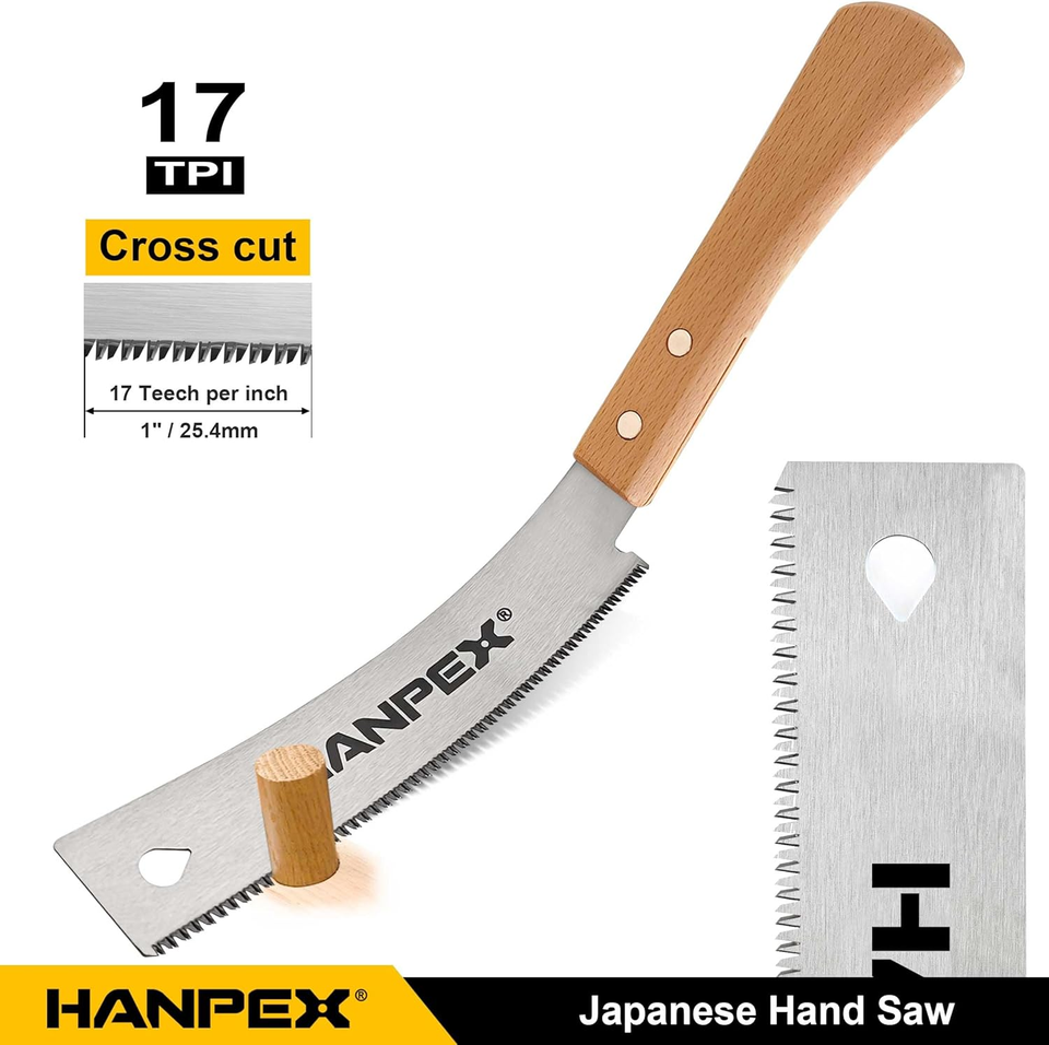 6-Inch Japanese Hand Saw, SK5 Pull Saw, Flexible Blade Flush Cut ...