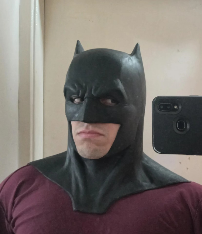 Batfleck BvS Batman Latex Cowl | eBay