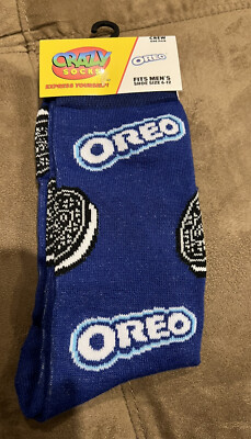 Crazy Socks Oreo Cookie Mens Crew Socks Size 6-12 | eBay