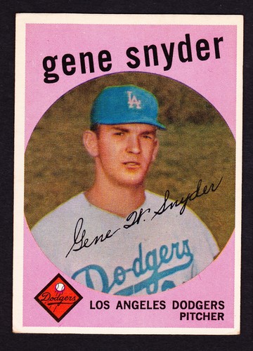 1959 TOPPS #522 GENE SNYDER DODGERS ROOKIE | eBay