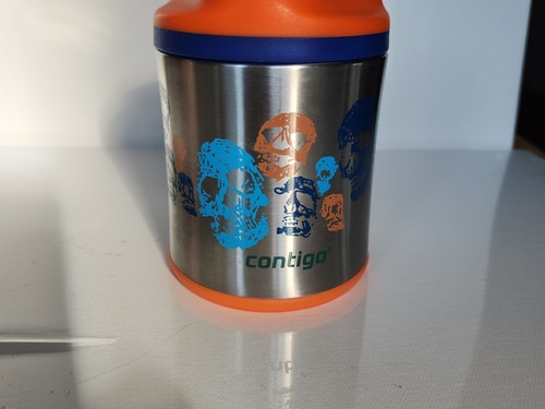 Contigo Stainless Steel Kids Food Jar 10oz Skull Theme Blue Orange | eBay