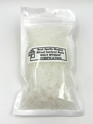 HOLY HYSSOP PURIFICATION Spiritual Bath Salt /100% All Natural/ Hand ...