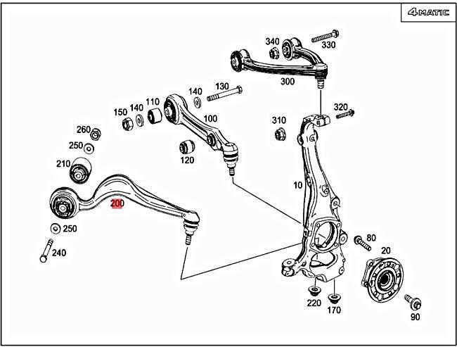 Genuine MERCEDES X222 C217 S-CLASS W222 Coupe C217 Strut rod 2173305100 ...