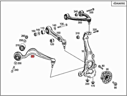 Genuine MERCEDES X222 C217 S-CLASS W222 Coupe C217 Strut rod 2173305100 ...