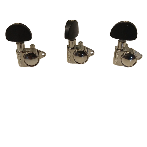 Black and Chrome Grover Guitar Tuners (L) - (SET OF 3) | eBay