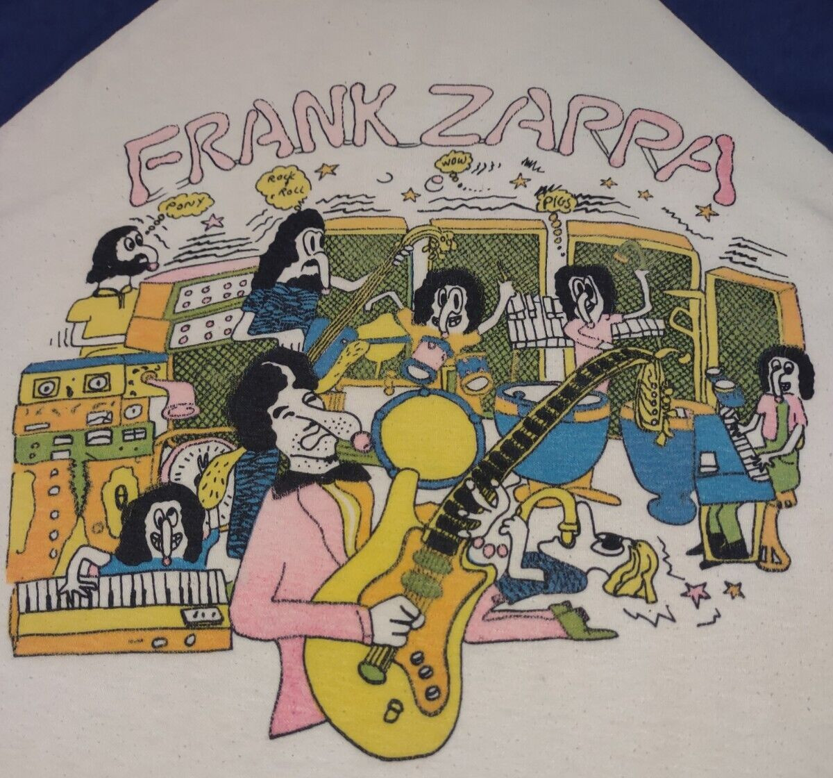 ***RARE***Vintage FRANK ZAPPA, "On Tour" White/Blue R… - Gem