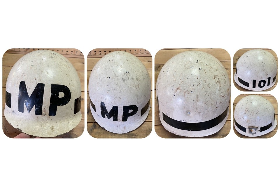 Unique 101st MP Company Helmet with Screaming Eagle Insignia circa 70s ...