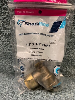 Sharkbite Brass 90 Degree Drop Ear Elbow 1/2" U334LF | eBay