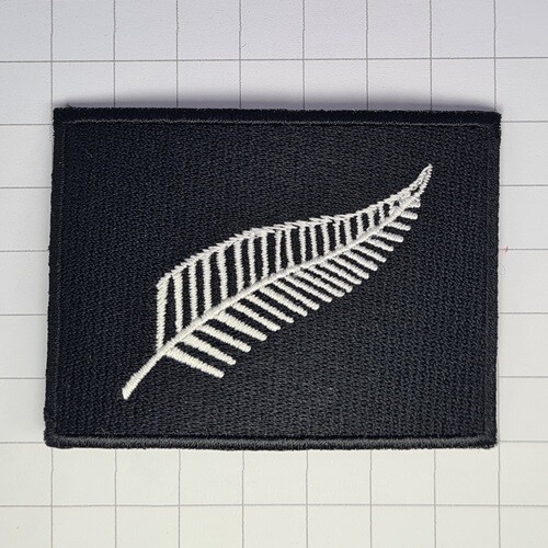 New Zealand Silver Fern Flag Iron on Patch NZ Emblem Nation Word Text Letter | eBay