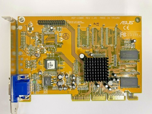 RARE VINTAGE ASUS AGP-V300C R 1.01 SIS305 3D CHIP AGP 16MB VGA CARD ...