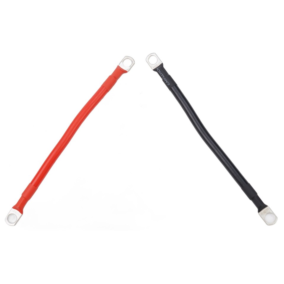 Heavy Duty 12V Battery Joiner 19cm DC Wire 100 Amp Cable & Lugs Red ...