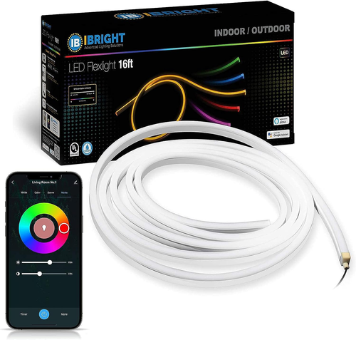 Smart LED Strip Light, 5050 RGBW Wi-Fi LED Lights, 16Ft IP66 Waterproof ...