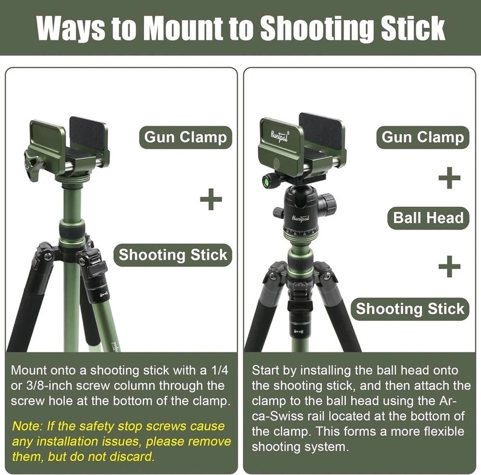 Arca Swiss Gun Rifle Saddle Clamp Mount Shooting Tripod Rest for ...