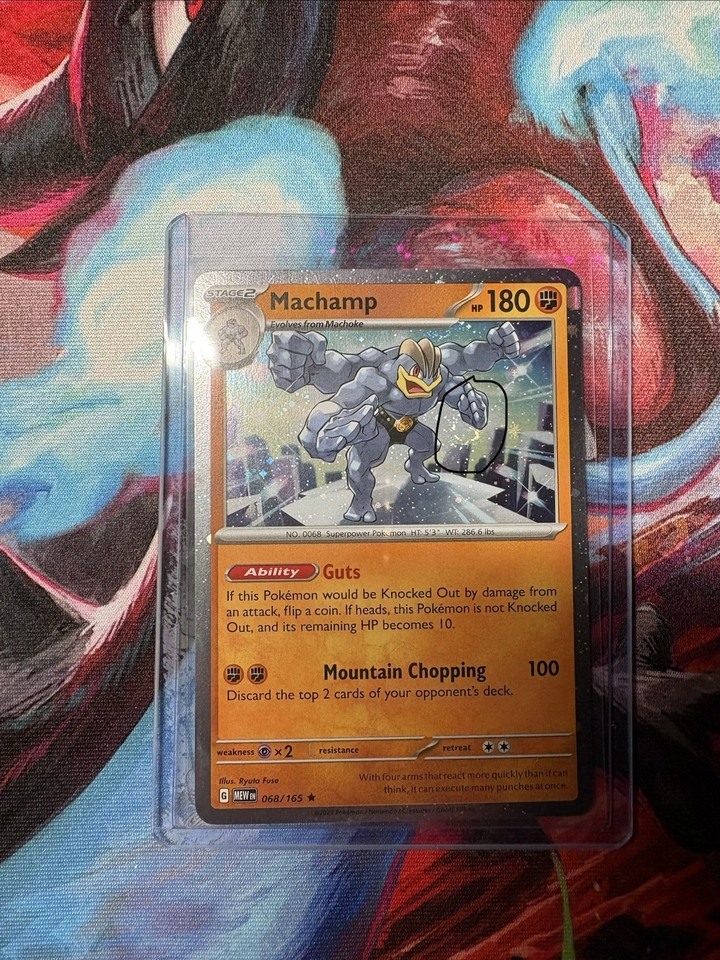 Pokemon Machamp 151 Cosmos Holo With Fist SWIRL | eBay
