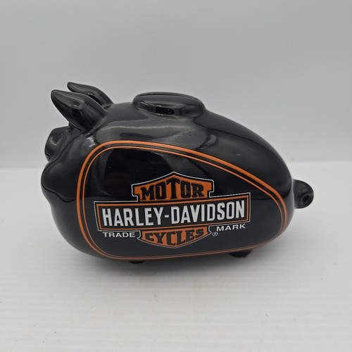 Harley Davidson Ceramic Mini Hog Pig Black/Orange Piggy Bank 2012 | eBay