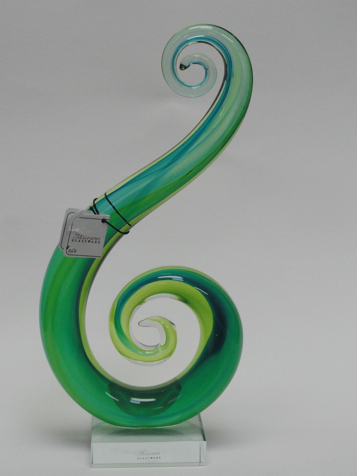 70's CHIC LARGE MURANO ART GLASS ABSTRACT FREE FORM SWIRL ~ 12" | eBay