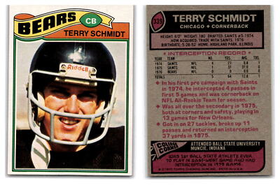1977 Topps #339 Terry Schmidt EXMT/NM - Chicago Bears | eBay