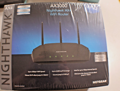 Netgear Nighthawk AX3000 AX4 Dual-Band WiFi 6 Router (RAX36S-100PAS) | eBay