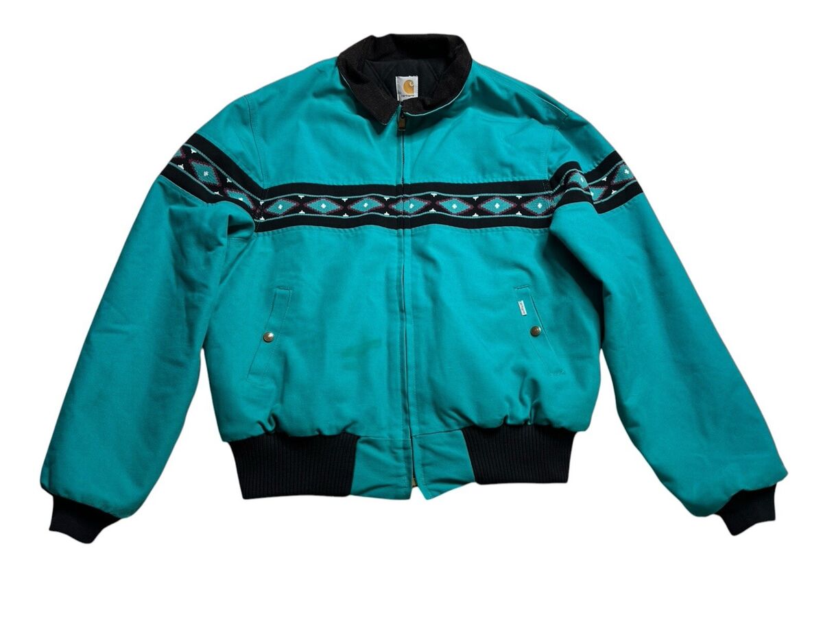 Vintage Carhartt Aztec Santa Fe Jacket JQ0505 Carbon Blue Vintage Carhartt Aztec Santa Fe Jacket JQ0505 Carbon Blue