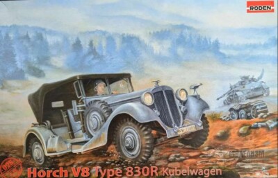 Roden 825 1/35 Horch V8 Type 830R Kubelwagen WW 2 German car Plastic ...