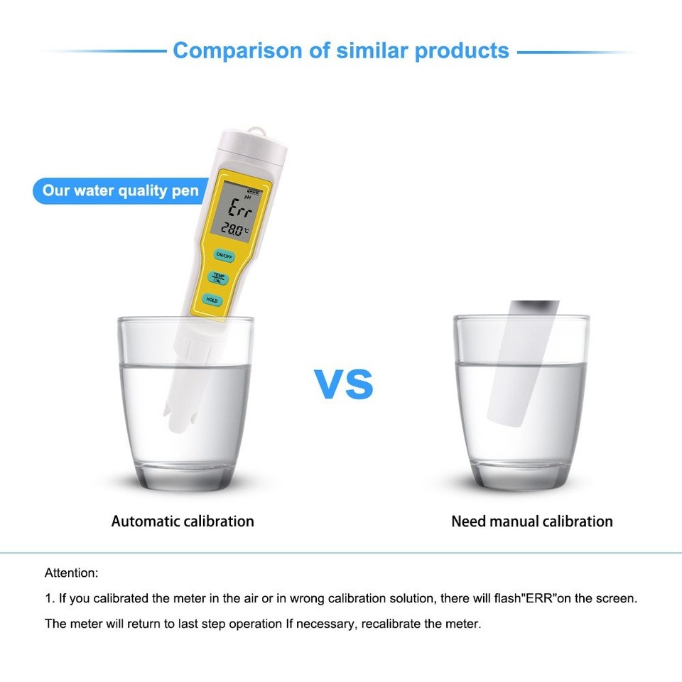 Professional 2 in 1 Temp Meter Tester Water Quality Testing ...