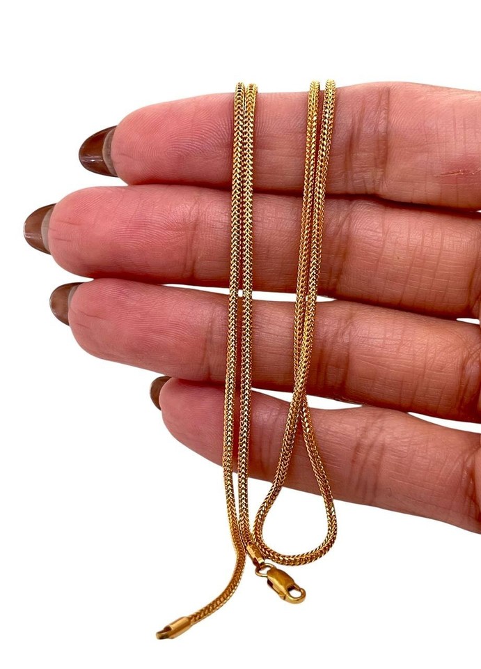 22k Solid Gold Franco Chain Necklace 22 in | eBay