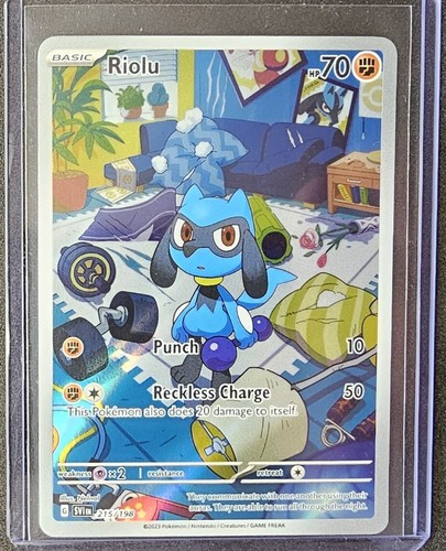 RIOLU Scarlet & Violet Base Full Art Illustration Rare 215/198 Pokemon ...