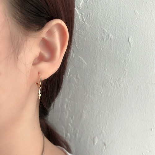 925 Sterling Silver Lightning Dangle Drop Huggie Hoop Earrings | eBay