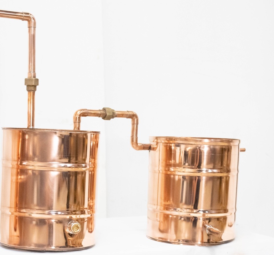 20 Gallon Copper Moonshine Still with Worm and Thumper from Vengeance ...