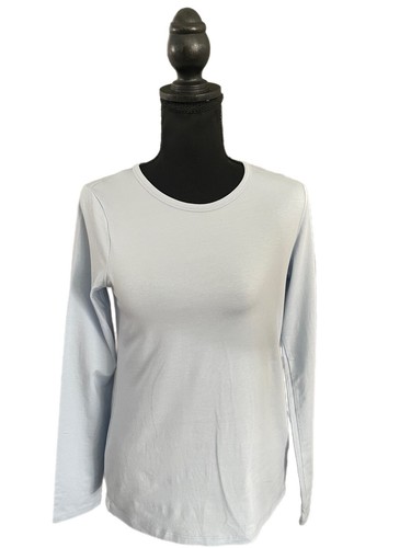 Lands' End T-Shirt Light Blue Base Layer Cotton Modal Spandex Long ...