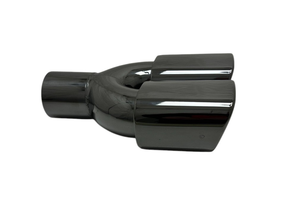 Exhaust Tip 2.50 Inlet 3.00 X 3.65 Outlet 10.25 long Dual Rolled ...