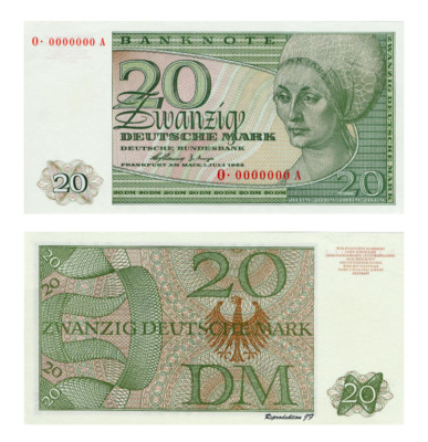 Zwanzig Deutsche Mark, 20 Mark, 1963, Reproduktion | eBay