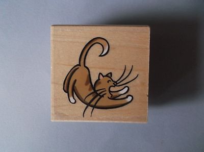 STAMPENDOUS RUBBER STAMPS YAWNING CAT STAMP LAST ONE | eBay