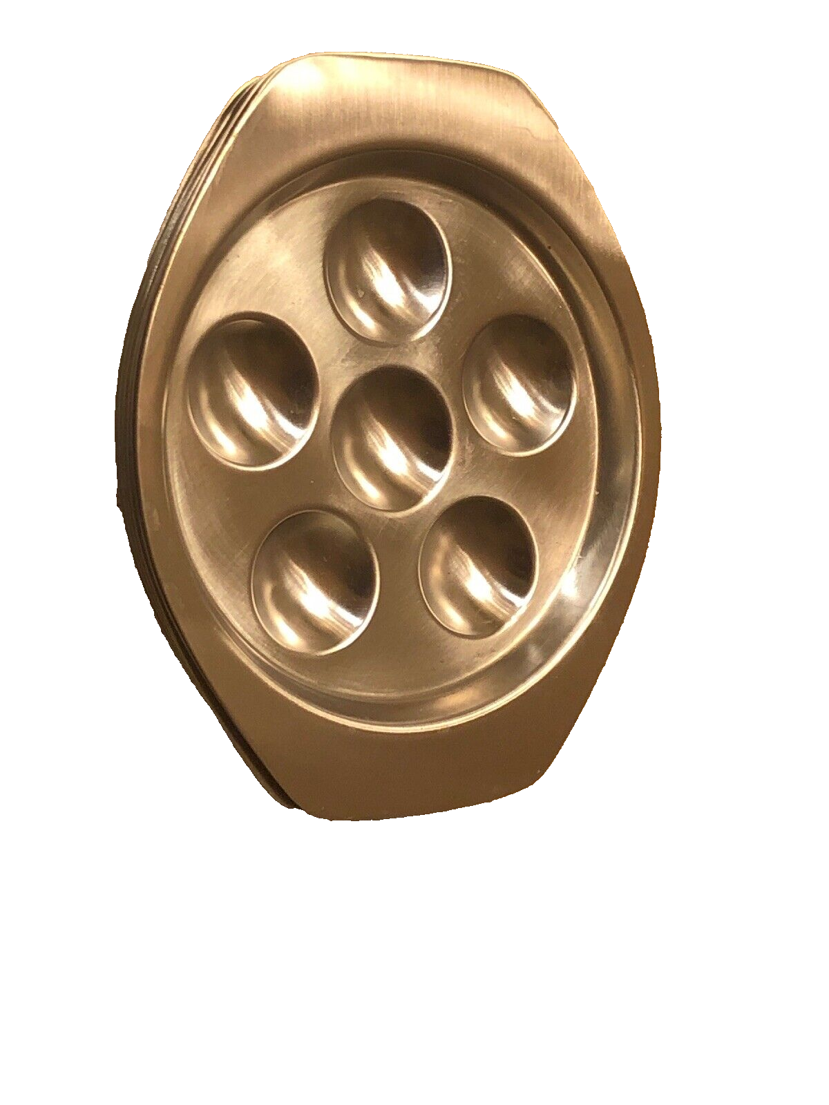 HELLER DESIGNS MCM 18-8 STAINLESS(7) ESCARGOT PANS/SERVEWARE 6 7/8" L ...