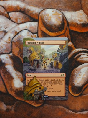 Magic the Gathering Flamekin Village Hand Painted Unique Custom MTG ...