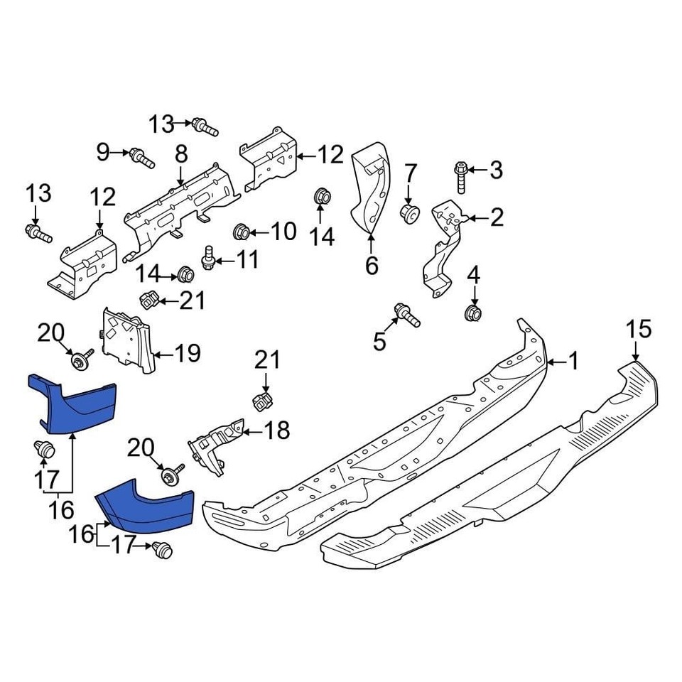 For Ford Bronco 2021-2024 Ford M2DZ17810ABPTM Rear Right Bumper ...