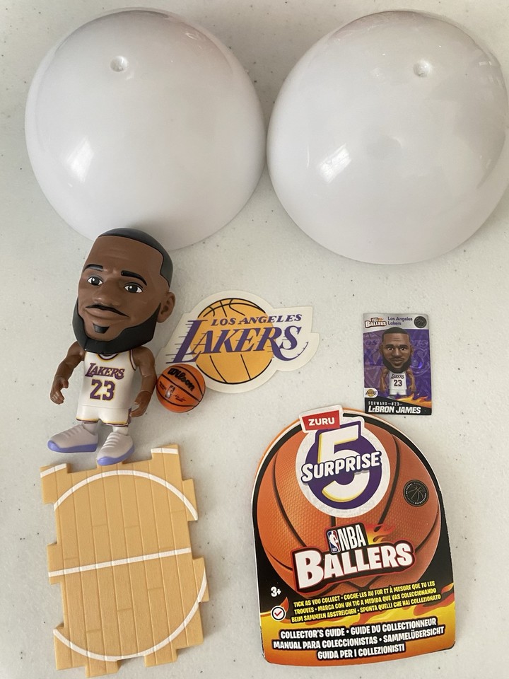 Zuru 5 Surprise NBA Ballers Mini Figure LeBron James Lakers White ...