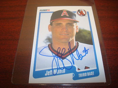 1990 FLEER # 137 JEFF MANTO ANGELS Indians SIGNED AUTOGRAPH CARD | eBay